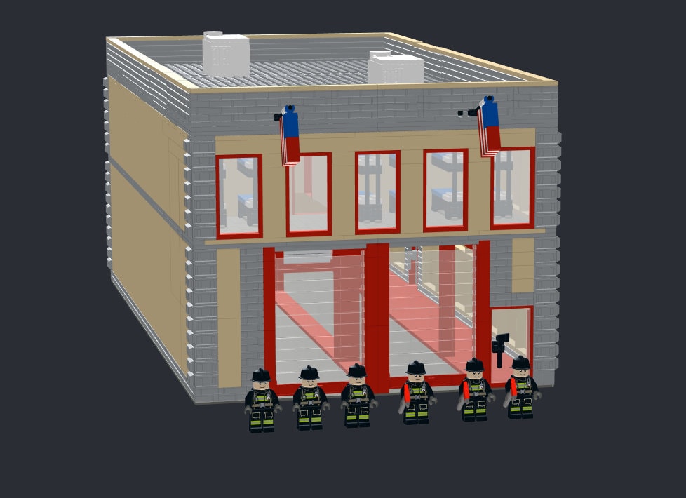 Custom Lego Fire Station Instructions (digital Download) - Etsy
