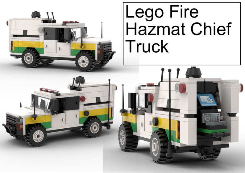 Lego Fire Hazmat Command Truck (digital Instructions Only) - Etsy