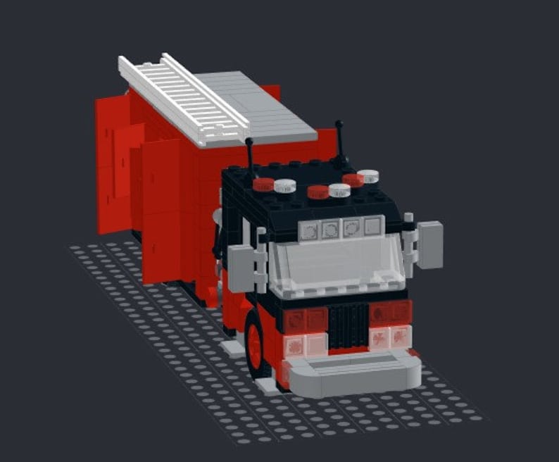 Lego Fire Truck--pdf File of Custom Lego Fire Truck Instructions ...