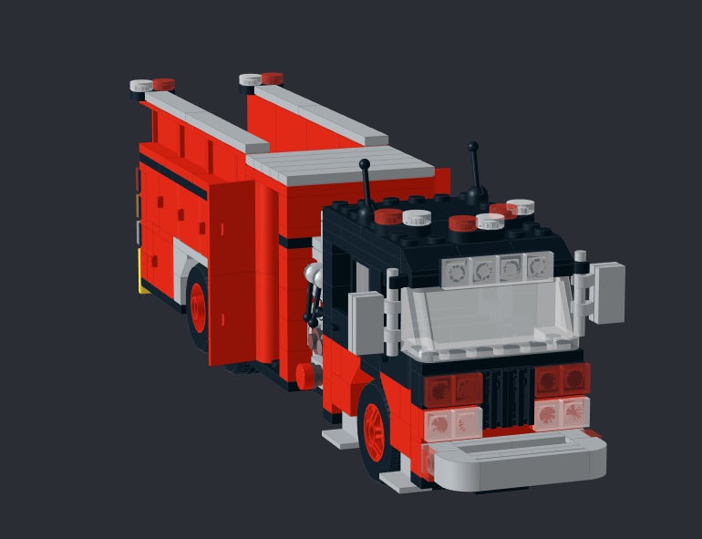Custom Lego Fire Tanker/tender Instructions digital Instructions Only ...