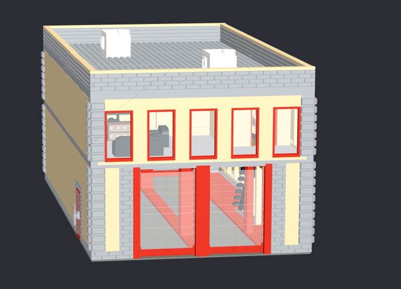 Custom Lego Fire Station Instructions (digital Download) - Etsy
