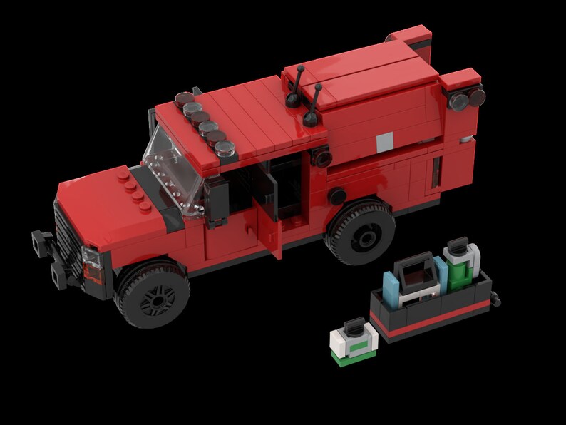 Custom Lego Medical/utility Fire Truck Instructions (INSTRUCTIONS ONLY ...