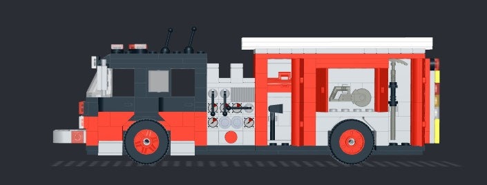 Lego Fire Truck--pdf File of Custom Lego Fire Truck Instructions ...