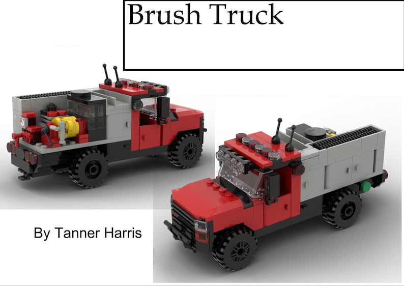 Lego Fire Brush Truck (digital Instructions) - Etsy