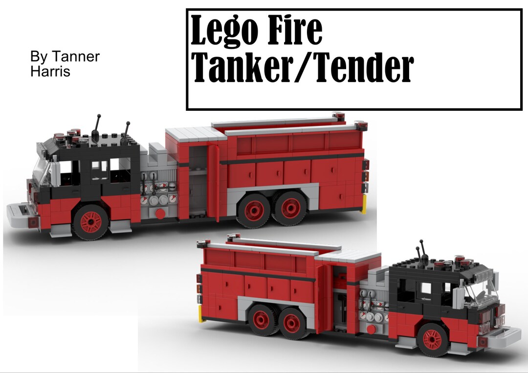 Custom Lego Fire Tanker/tender Instructions digital Instructions Only ...