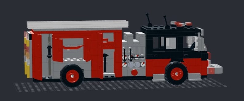 Lego Fire Truck--pdf File of Custom Lego Fire Truck Instructions ...