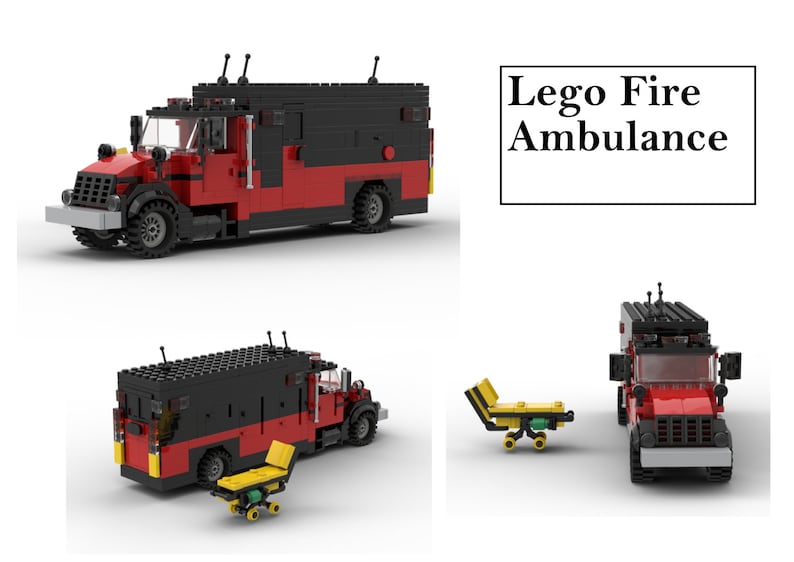 Lego Fire Ambulance Truck (digital Instructions) - Etsy
