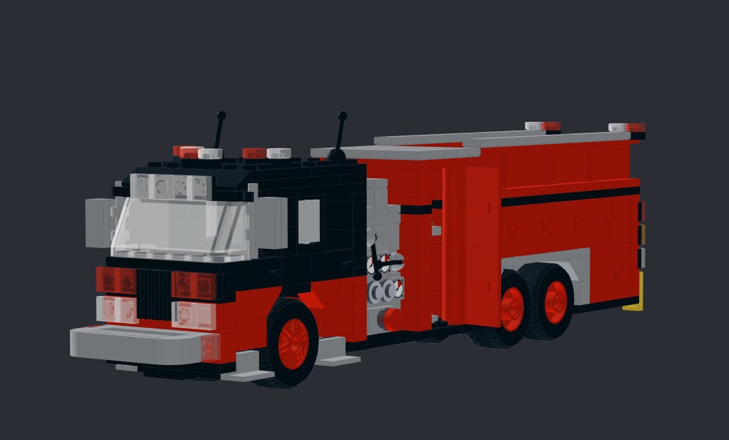 Custom Lego Fire Tanker/tender Instructions digital Instructions Only ...