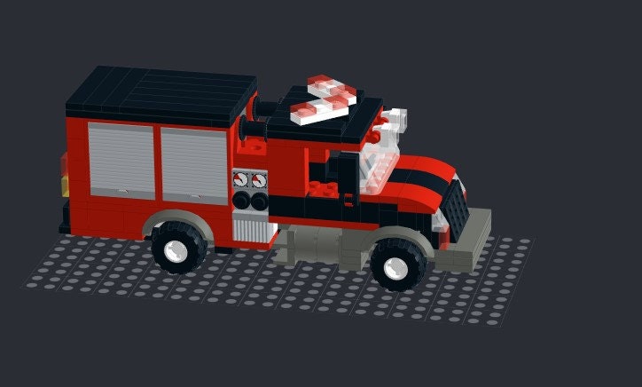 Lego Fire Truck--pdf of Custom Realistic Lego Fire Engine Instructions ...
