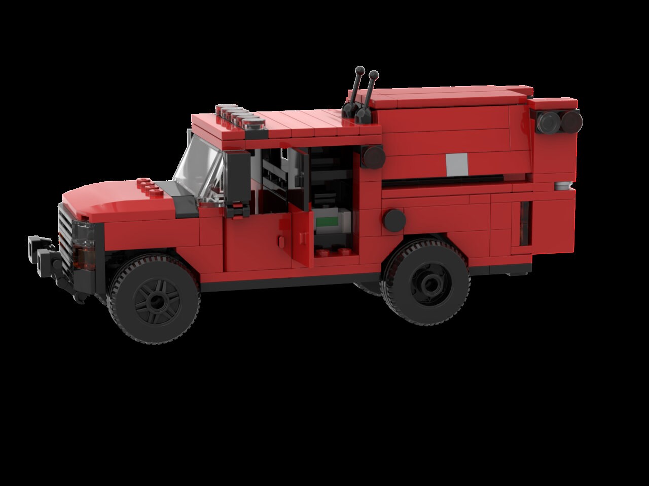 Custom Lego Medical/utility Fire Truck Instructions (INSTRUCTIONS ONLY ...