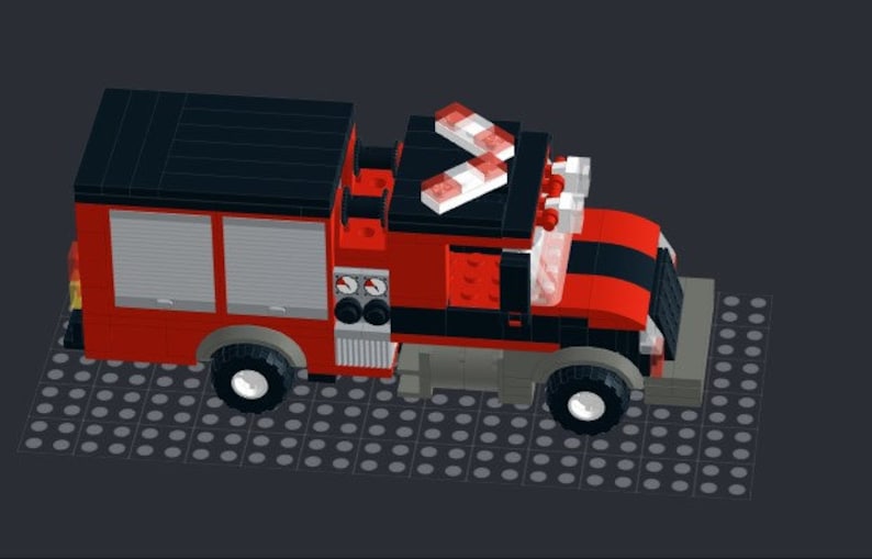 Lego Fire Truck--pdf of Custom Realistic Lego Fire Engine Instructions ...