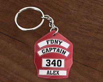 FDNY Style Firefighter Helmet Shield Keychain custom - Etsy