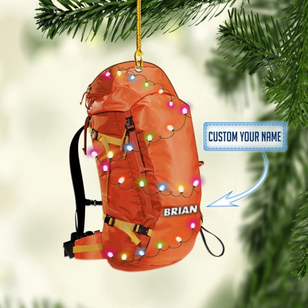 Personalized Backpacking Hiking Multi Color Christmas - Etsy