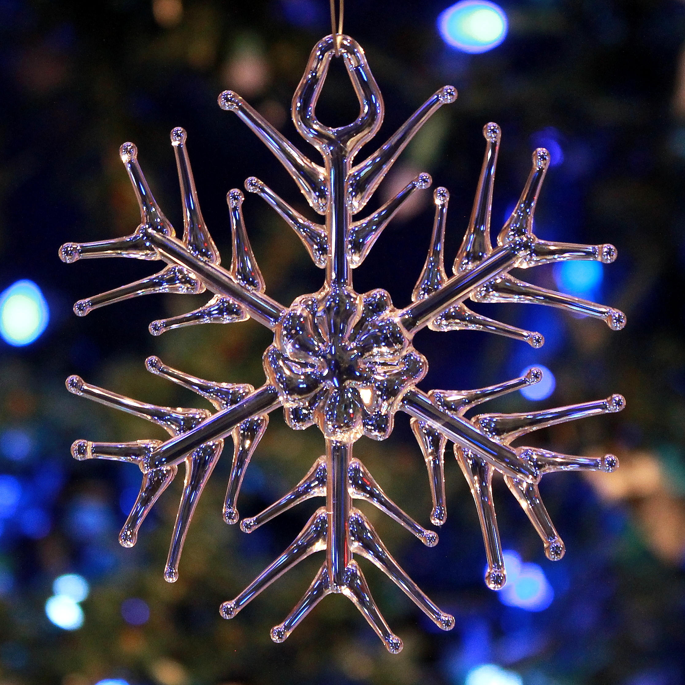Handmade Clear Glass Snowflake Ornament ~ Straight Tip Design~ - Etsy