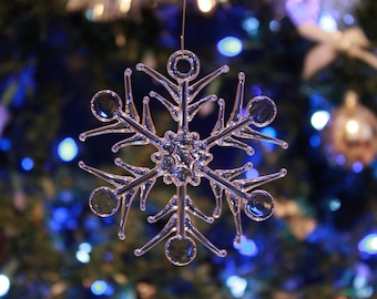 Glass Snowflake | Etsy