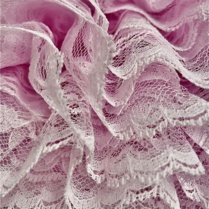 Light Pink Ruffled Lace, 3 Inch Lace, 3 Tier Lace Trim, Clothing ...