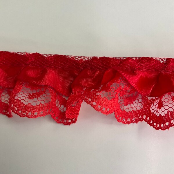 Red Lace Trim - Etsy
