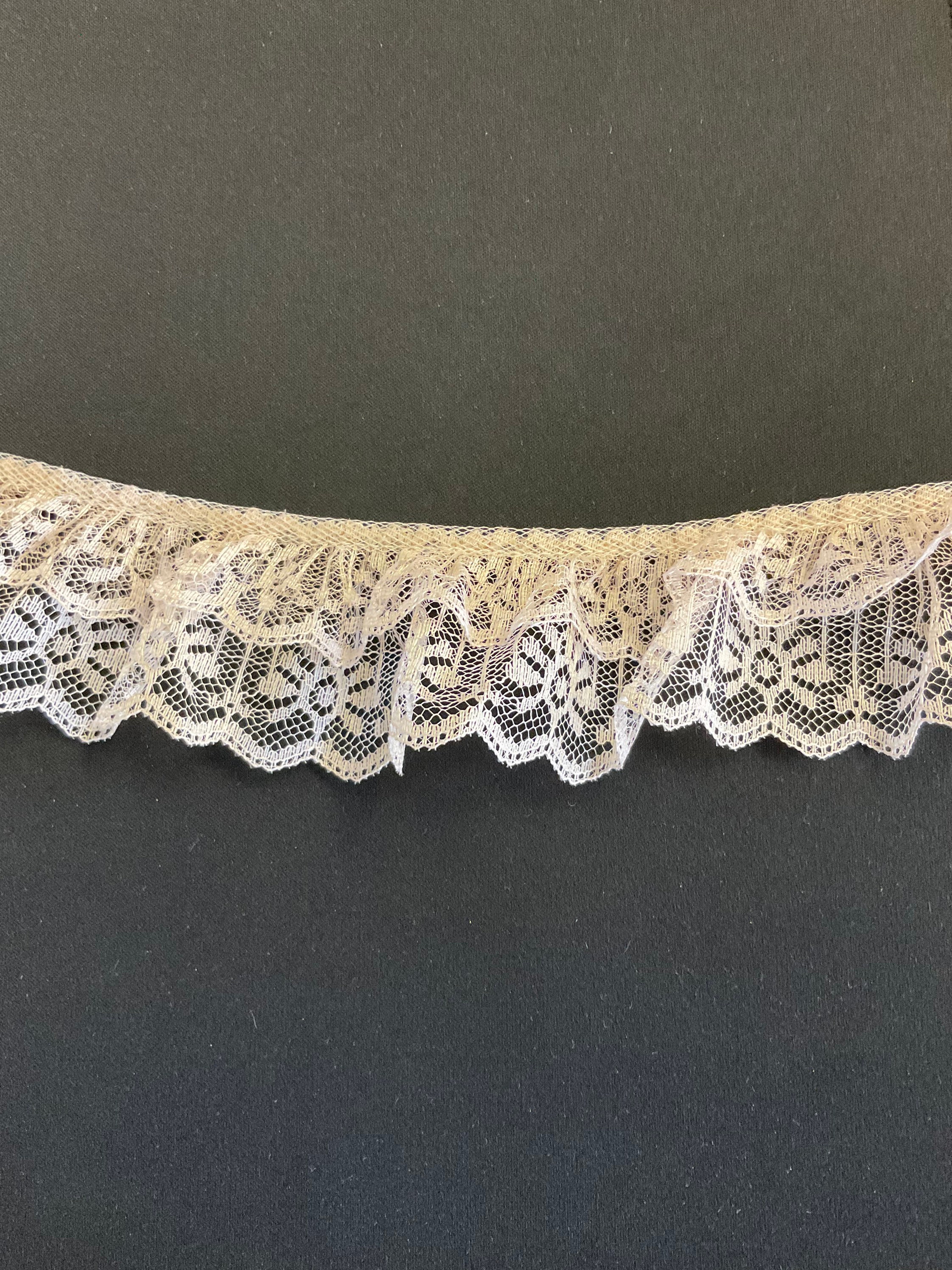 Tan Ruffled Lace, 2 Inch, 2 Tier Lace Trim, Decorative Lace, Fabric ...
