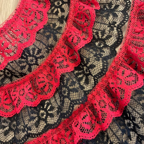 Red Lace Trim - Etsy