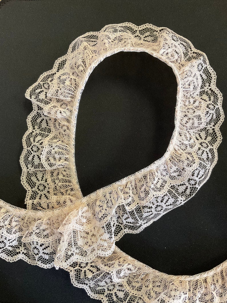 Tan Ruffled Lace, 2 Inch, 2 Tier Lace Trim, Decorative Lace, Fabric ...