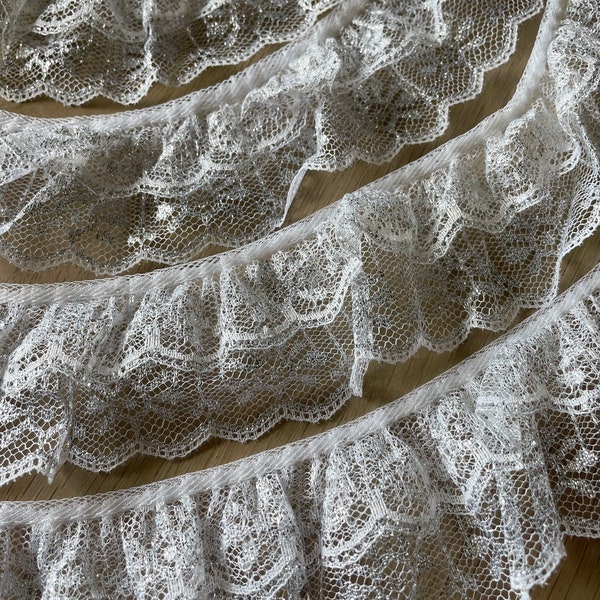 Silver Metallic Lace - Etsy