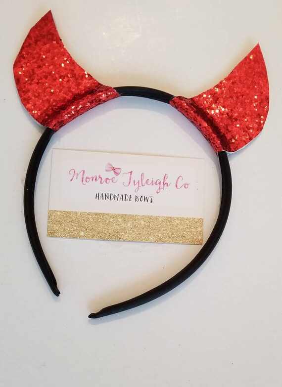 Devil horns / satan horns / red horns / devil halloween | Etsy