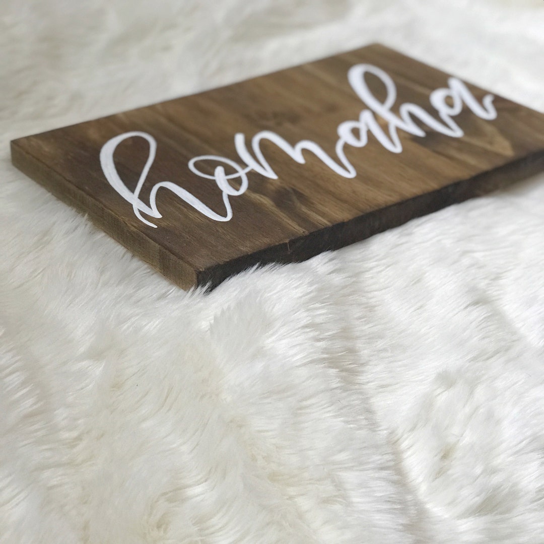 Homaha | Wooden Sign - Etsy