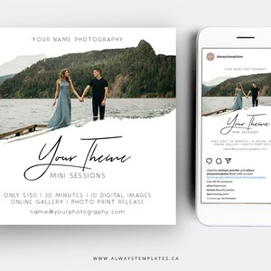 Photography Marketing Board, Mini Session Photography Template ...