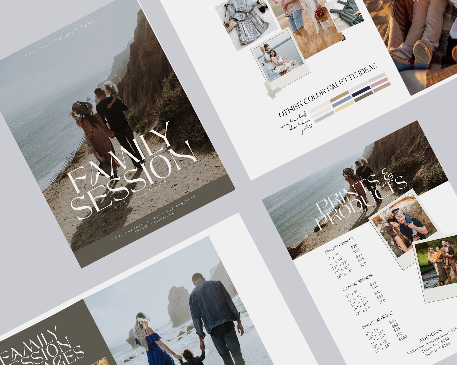 Family Photography Style Guide Magazine Template | Dusk - Etsy