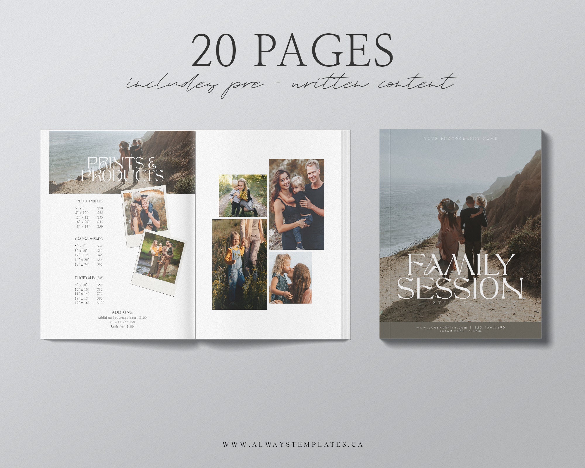Family Photography Style Guide Magazine Template | Dusk - Etsy Australia