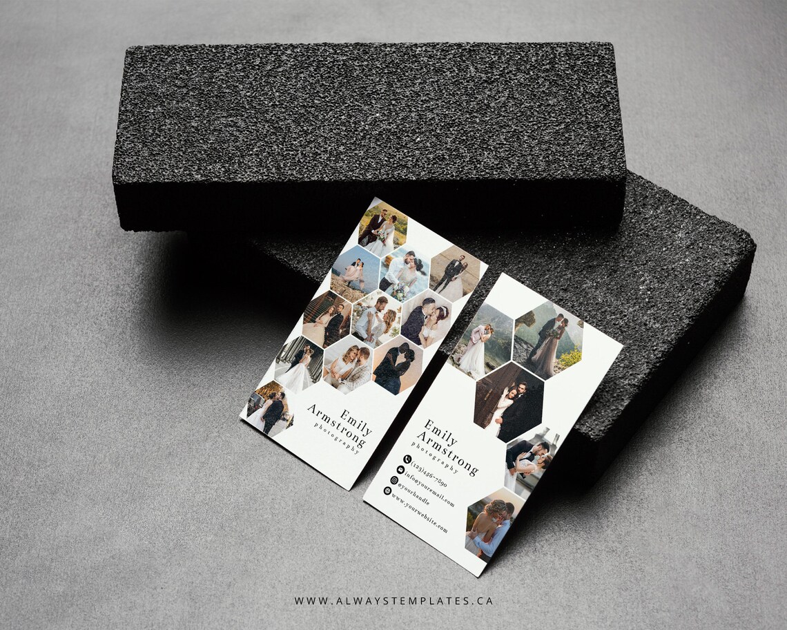 Honeycomb Business Card Template Business Card Canva - Etsy