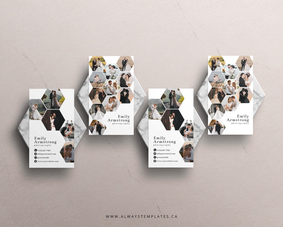 Honeycomb Business Card Template Business Card Canva - Etsy