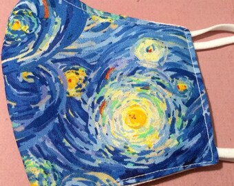 Van Gogh Face Mask | Etsy