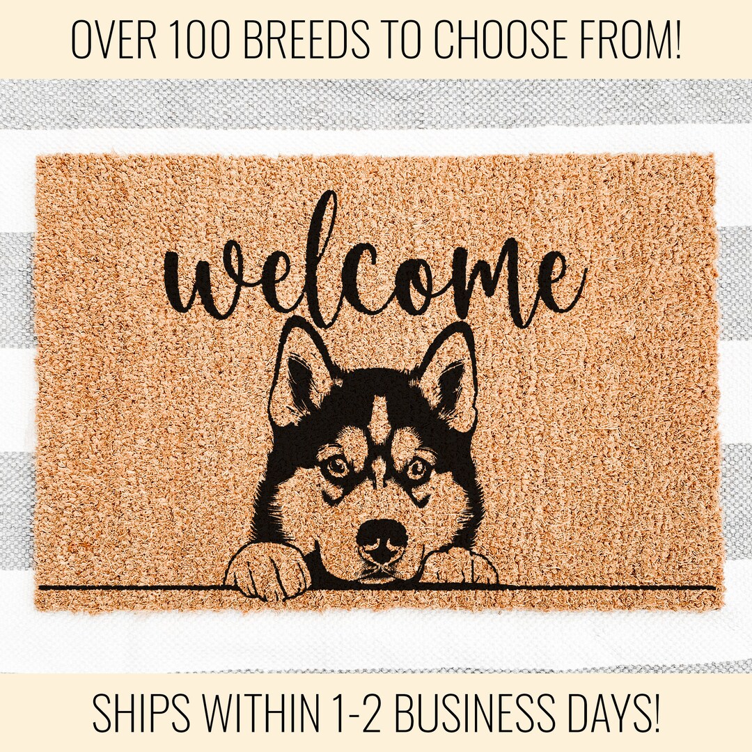 Personalized Dog Gift, Welcome Mat Dog, Dog Doormat, Custom Dog Gift ...