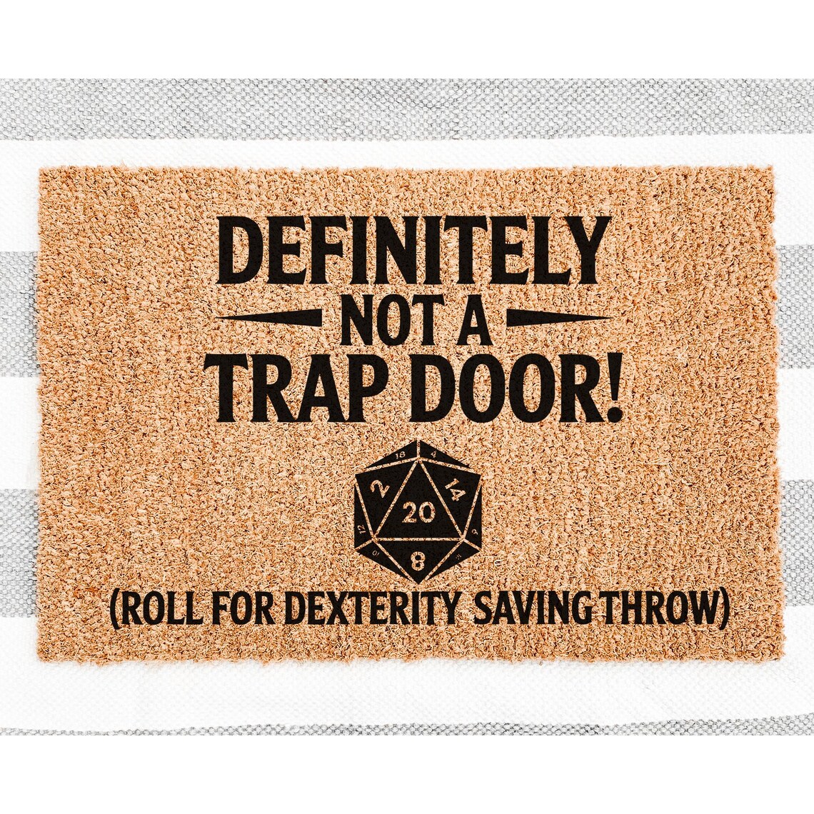 Not A Trap Door Doormat, D&D Doormat, Dungeons and Dragons Doormat ...