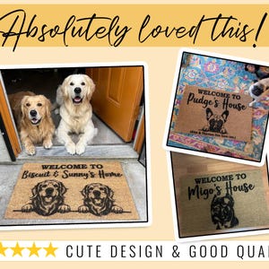 Personalized Dog Gift, Welcome Mat Dog, Dog Doormat, Custom Dog Gift ...