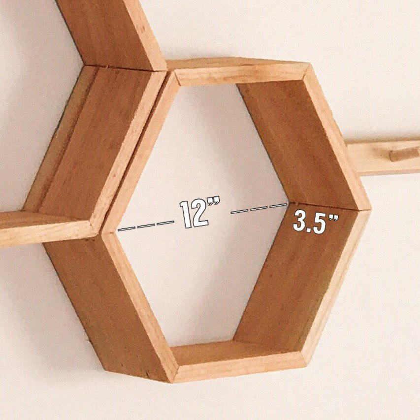 Set of 6 Medium 3.5 Deep Hexagon Shelves Honeycomb | Etsy