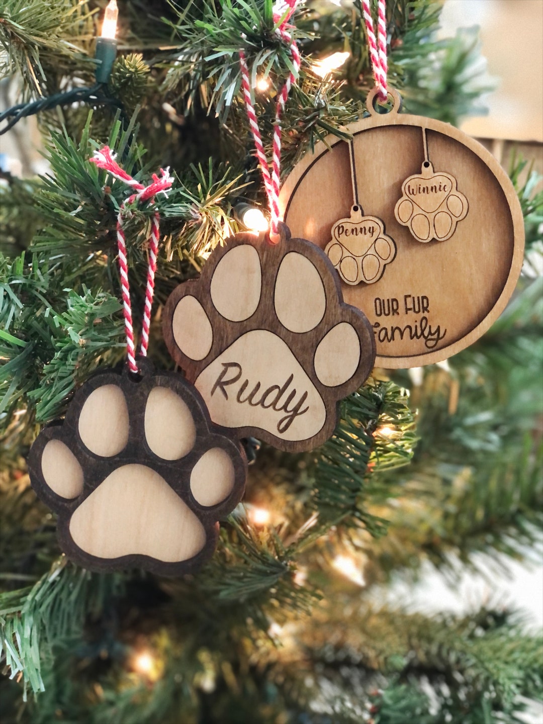 Pet Name Ornaments | Custom Pet Ornaments - Etsy