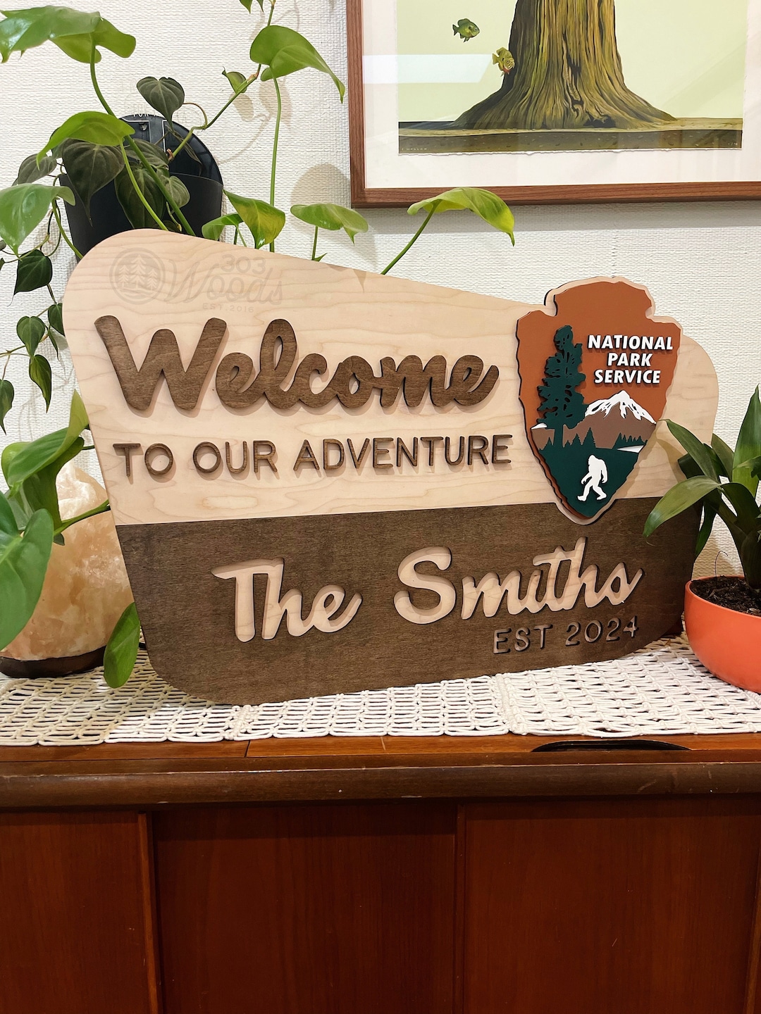Custom National Park Welcome Sign: Personalized Adventure Wedding Decor ...