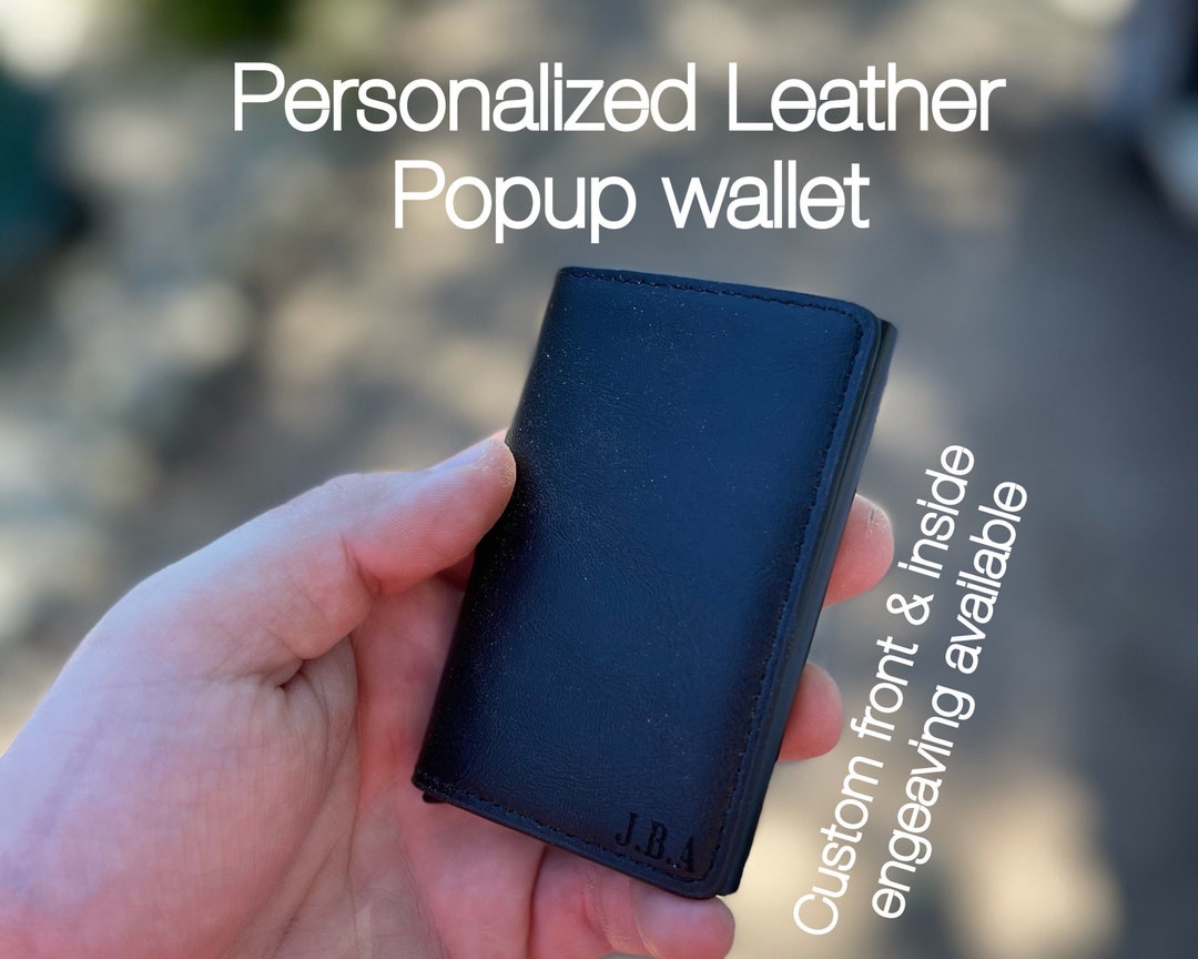 Custom Engraved RFID Popup Wallet - Etsy