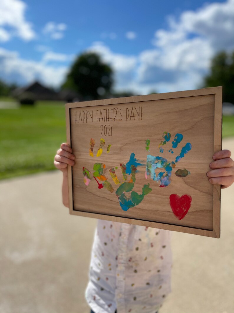 Mothers Day & Fathers Day Handprint Kits Kids Crafts Gifts | Etsy