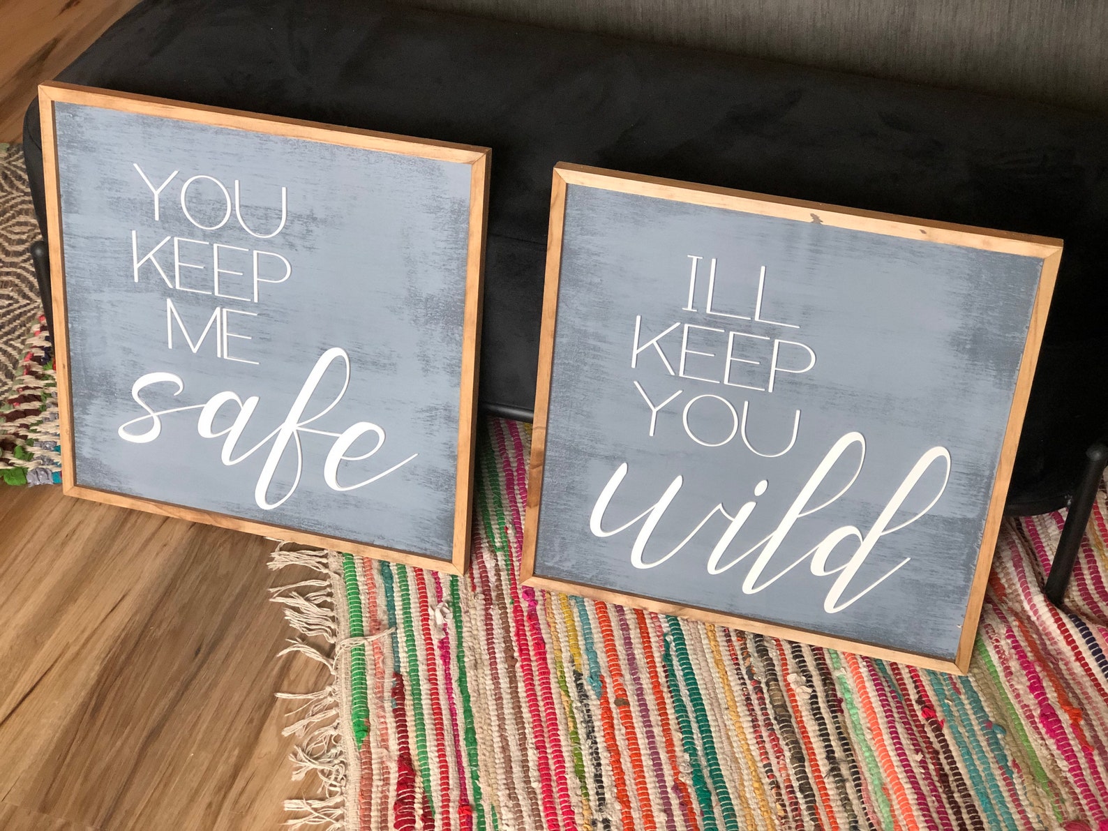 You Keep Me Safe / Ill Keep You Wild Wall Decor Signs 18 X | Etsy