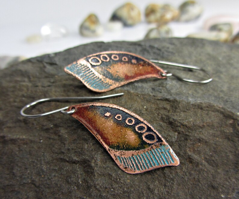 Wings Dangle Earrings Gif for Women Handmade Copper Smal - Etsy