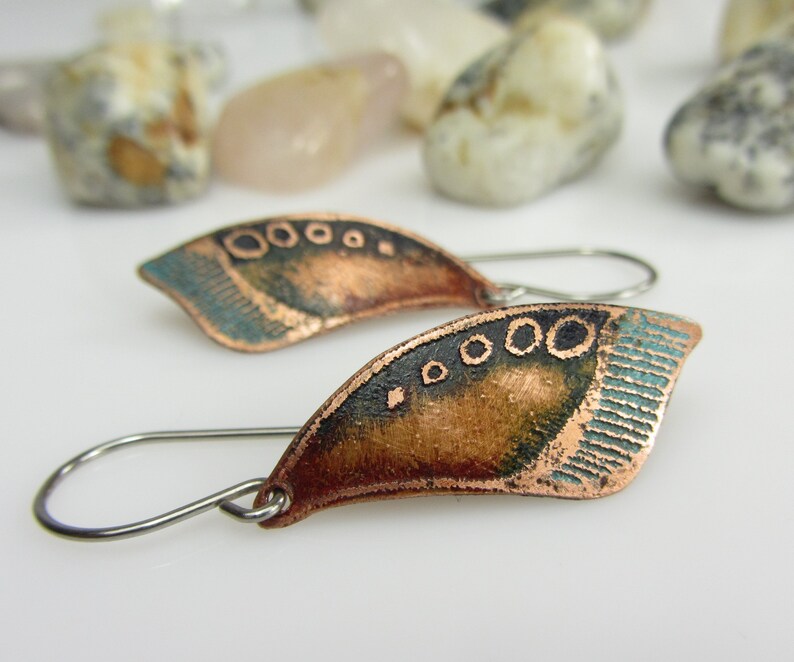 Wings Dangle Earrings Gif for Women Handmade Copper Smal - Etsy