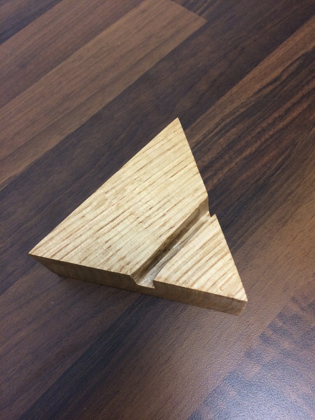 Glass fusion wooden stands oak Triangle Hard wood - Etsy Nederland
