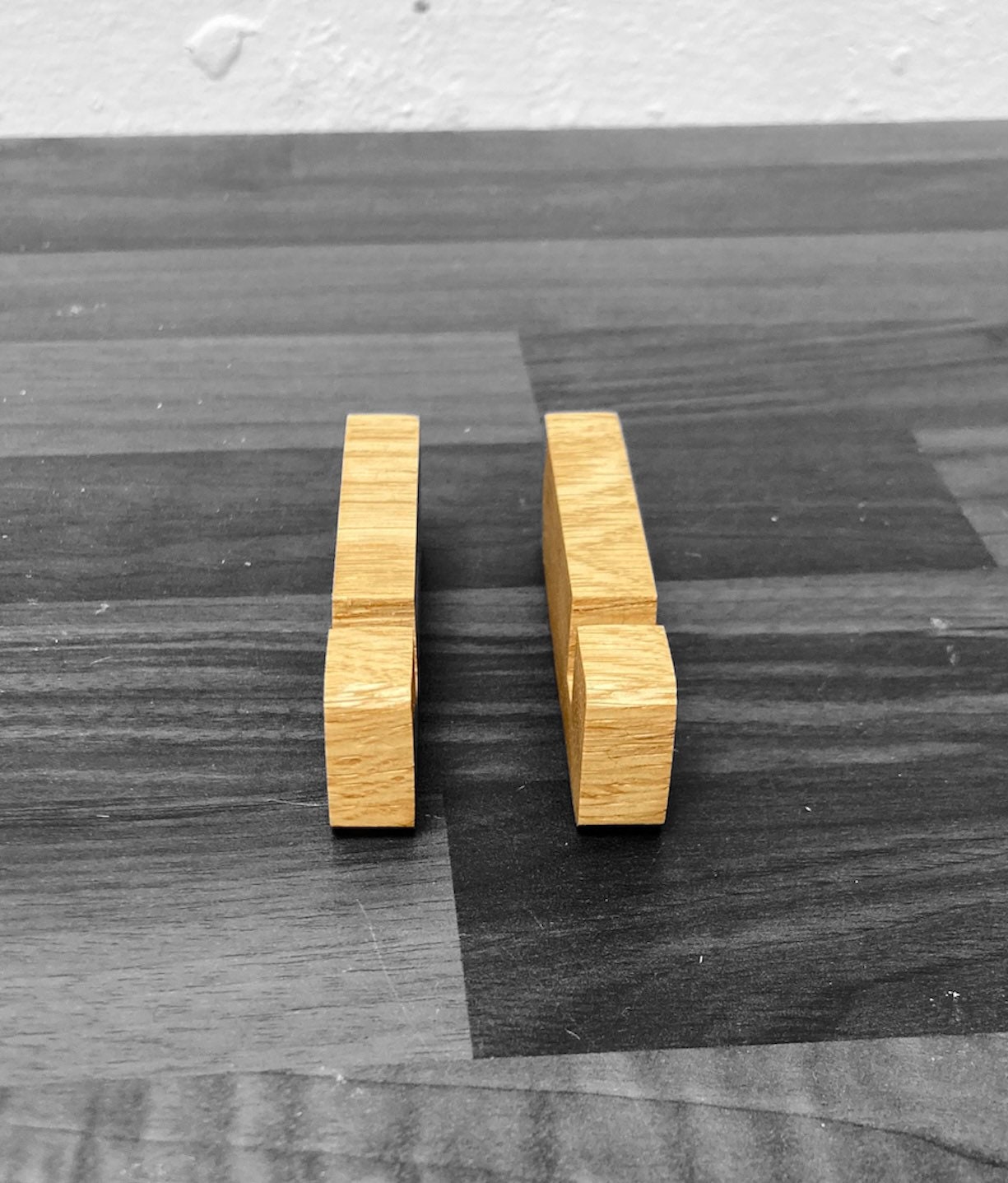 Glass Displaying ‘feet’ Made From Oak. Pair of Feet' Used to Display ...