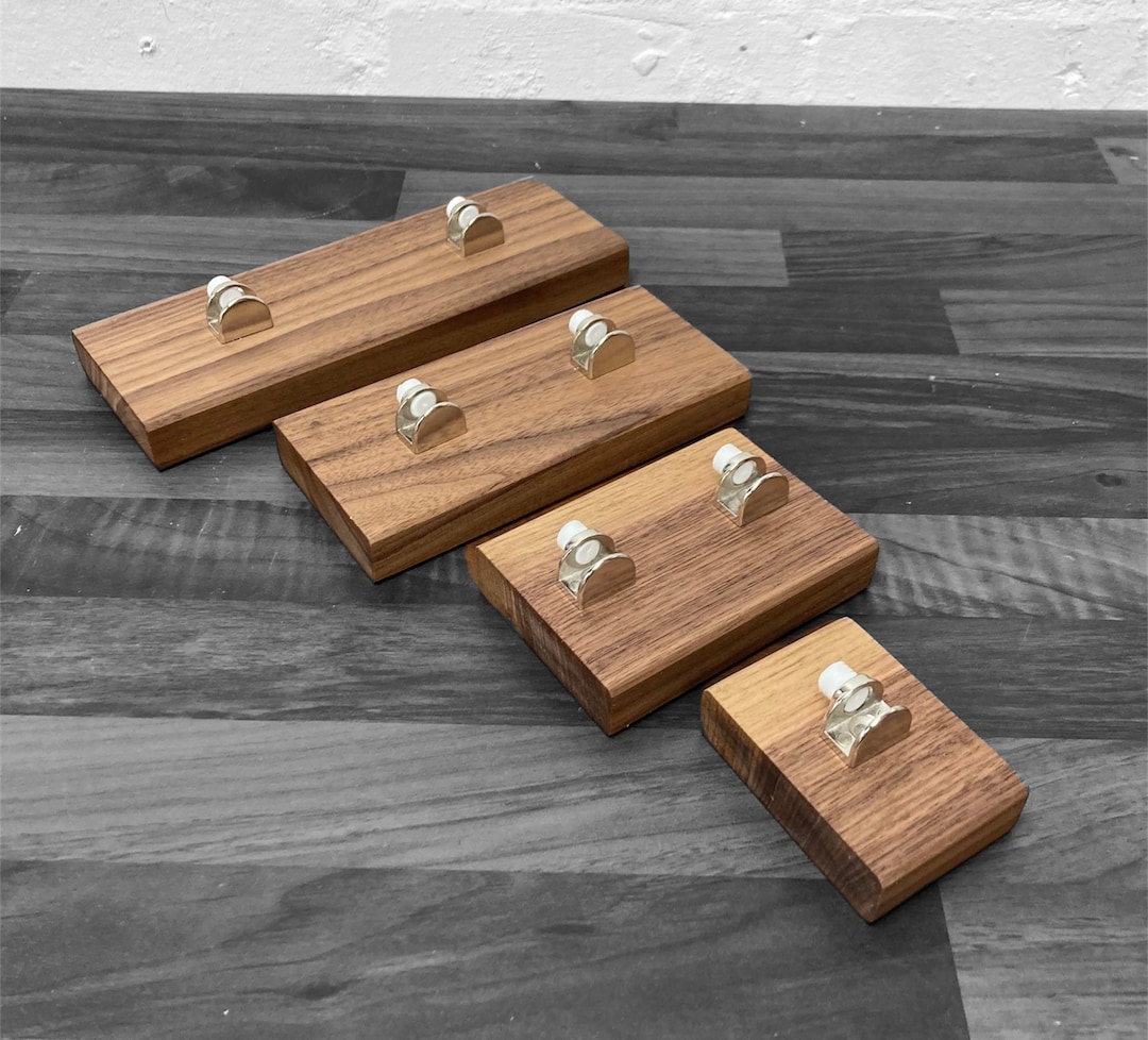 Walnut Stands With Clamp for Glass Display Wood Stands for Glass ...