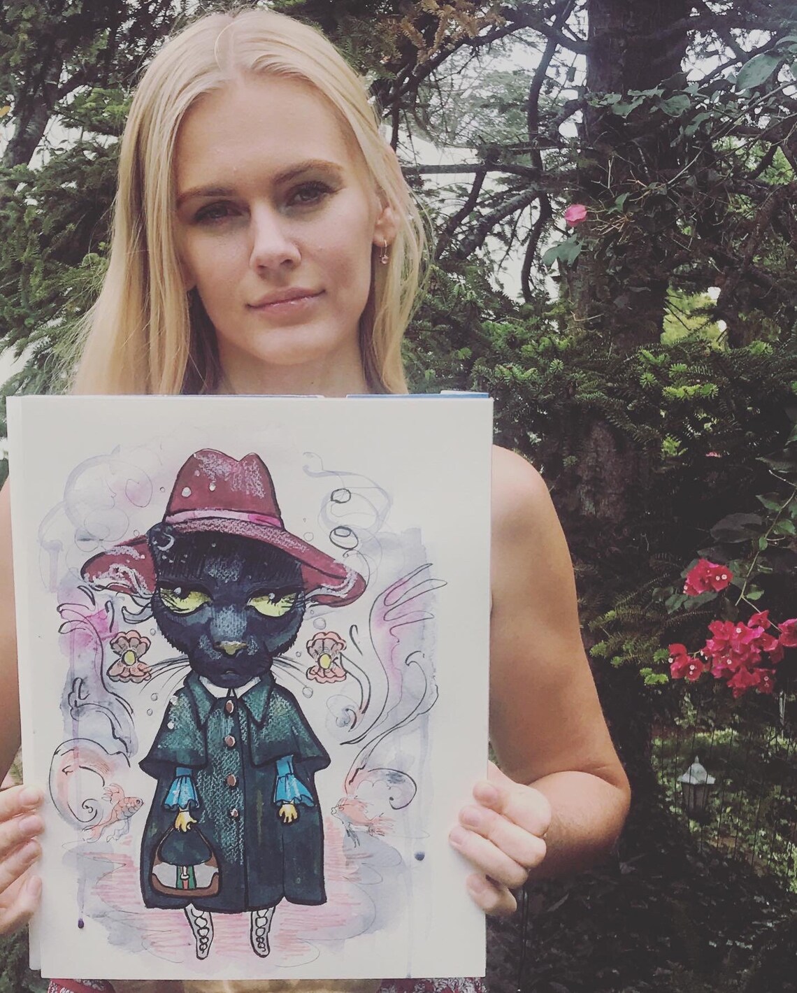 Black Panter Watercolor Markers Ink Pop Surreal Art Fashion | Etsy