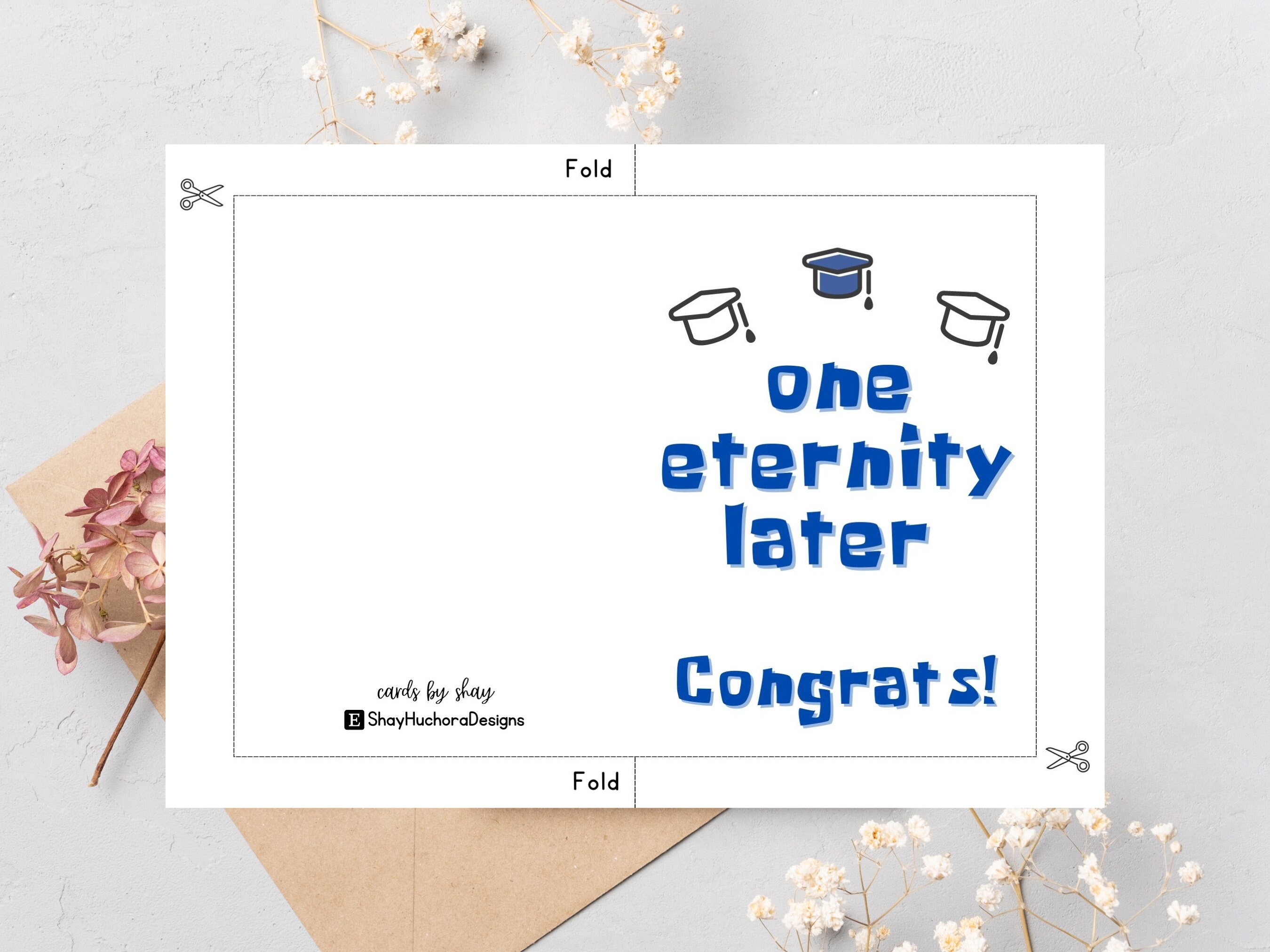 Printable Graduation Card Instant Download, One Eternity Later ...