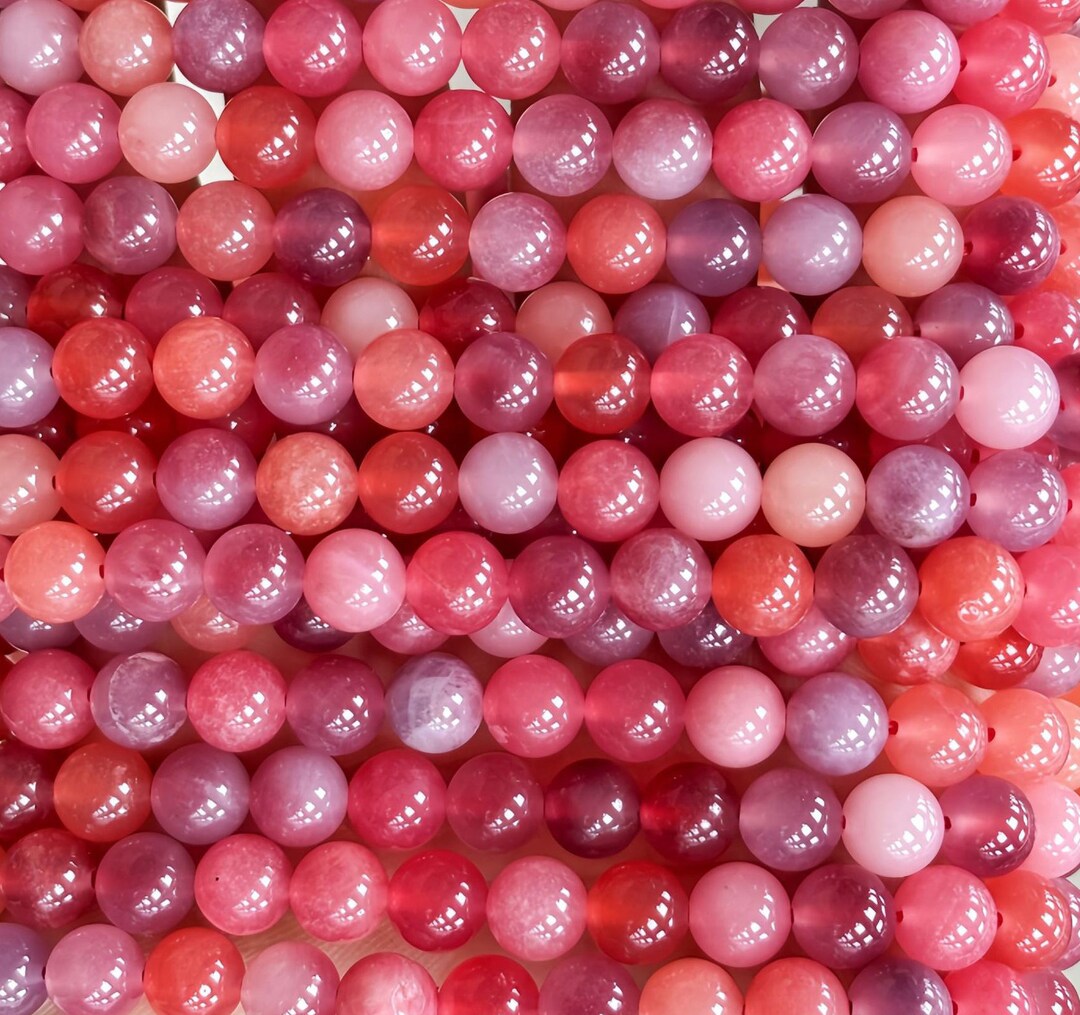 YANYUAN Candy Agate Coloured Stone Beads,6-10mm,15 Inches One Strands ...